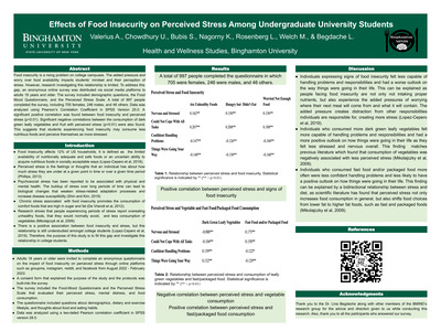 "Effects of Food Insecurity on Perceived Stress Among Undergraduate Uni ...