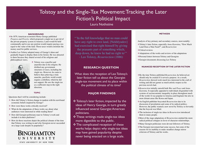 "Tolstoy and the Single-Tax Movement: Tracking the Later Fiction's Poli ...